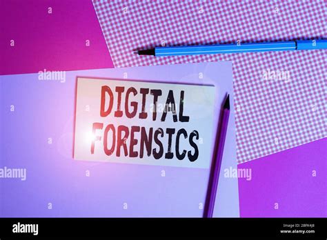 Conceptual Hand Writing Showing Digital Forensics Concept Meaning Investigation Of Material