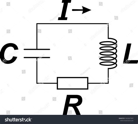 Rlc Oscillatory Circuit Illustration Rlc Circuit Stock Vector Royalty
