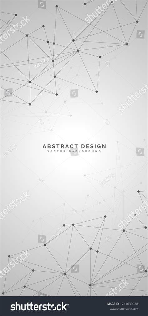 Abstract Polygonal Background Connecting Dots Linesmolecular Stock Vector Royalty Free
