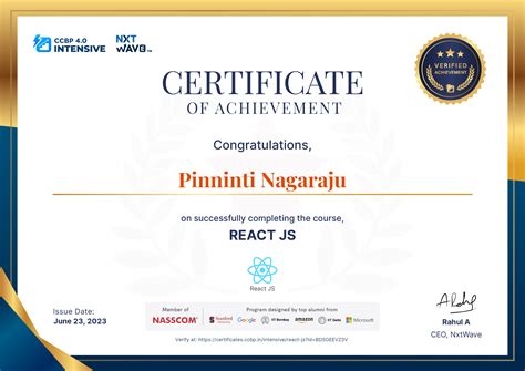 Nagaraju Pinninti Aspiring Mern Stack Developer Ccbpian At Nxtwave Python Sql React Js
