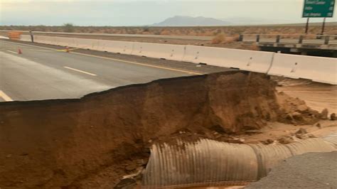 Desert Flooding Damages Los Angeles To Phoenix Highway