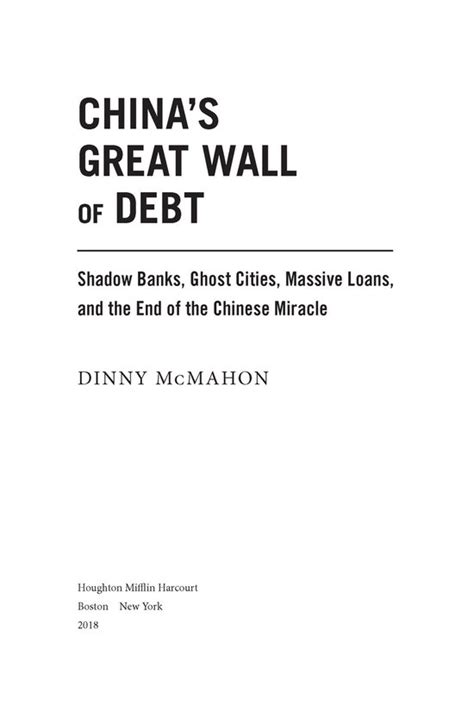 Chinas Great Wall Of Debt Ebook Dinny Mcmahon 9781328846020