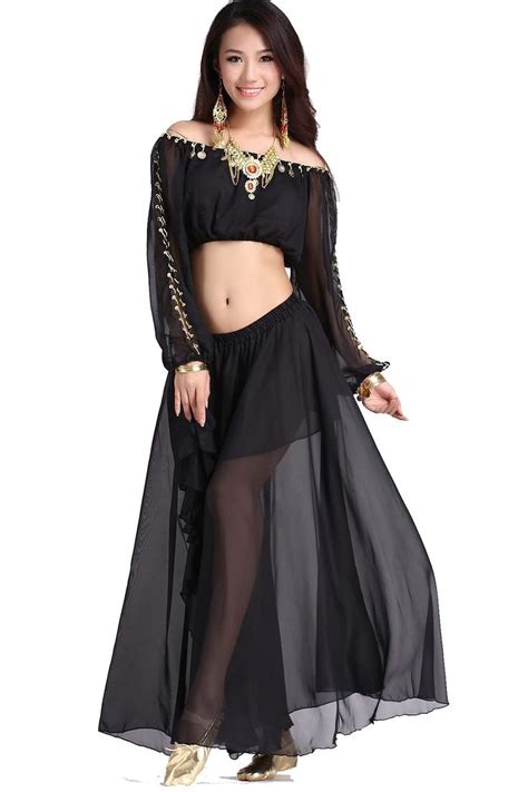 Zltdream Lady S Belly Dance Long Sleeves Chiffon Top Long Sleeve Chiffon Top Chiffon Tops