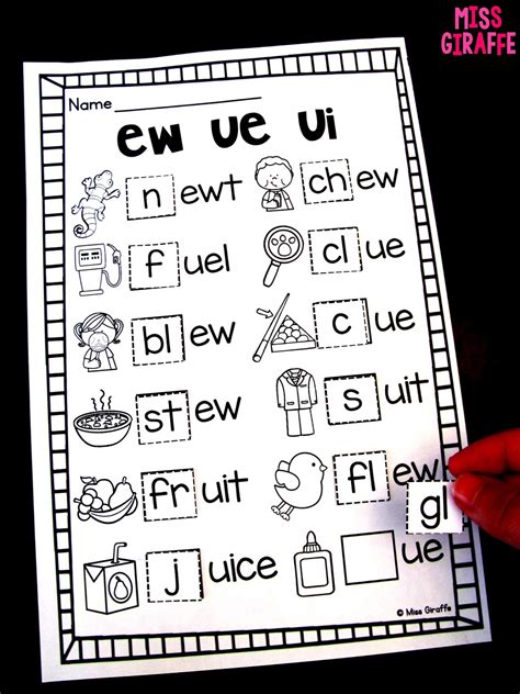 List Of Spelling Words With Ui Ew Ue