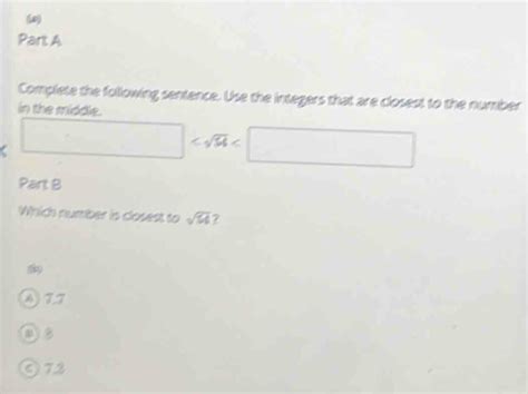 Solved Part A Complete The Following Sentence Use The Integers That