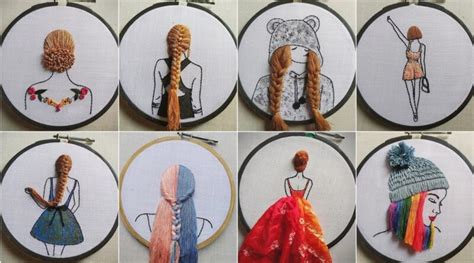 آموزش گلدوزی گلدوزی دختران و موی ایشان ویراز