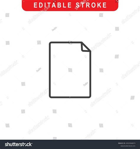 File Outline Icon Document Line Art Stock Vector Royalty Free Shutterstock