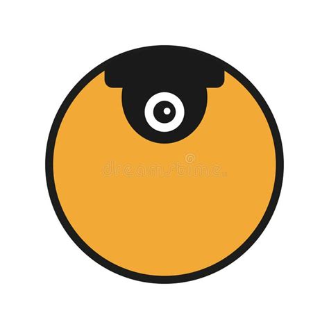 Ceiling Video Dome Camera Inside Round Frame Cctv Video Surveillance Stock Vector