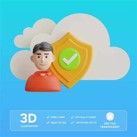 Premium Psd Psd Security 3d Illustration