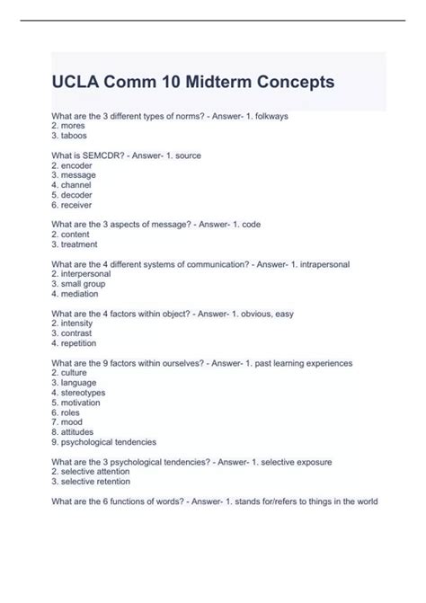 Ucla Comm 10 Midterm Concepts Exam Stuvia Us