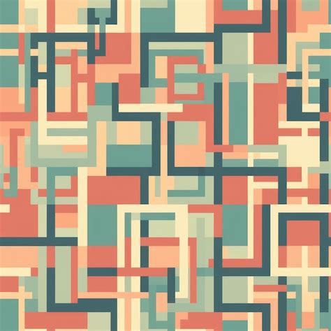 Premium Photo Modern Pattern With Overlapping Squares In Pastel Colors Infinite Seamless