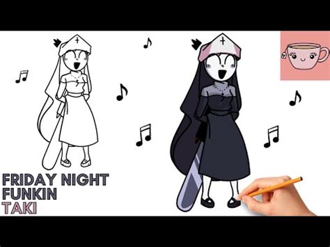 How To Draw Taki Friday Night Funkin Mod FNF Easy Step By Step Drawing Tutorial