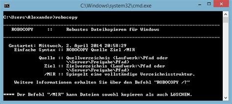 Robocopy Kopieren Synchronisieren Und Log Erstellen Mit Aktuellem