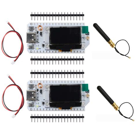 2set 868 915mhz Sx1262 Esp32 Lora 0 96 Inch Blue Oled Display Wifi Lora 32 V3 Development Board