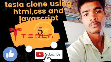 Creating The Tesla Clone Using Html Css And Javascript Youtube