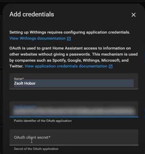 Withings Integration Not Asking For Clientid And Secret Configuration Home Assistant Community