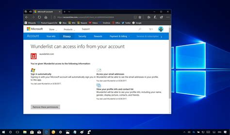How To Remove Apps To Access Your Info On A Microsoft Account Pureinfotech