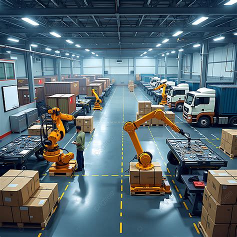 High Tech Manufacturing Facility In China With Advanced Machinery And Robotics Background High