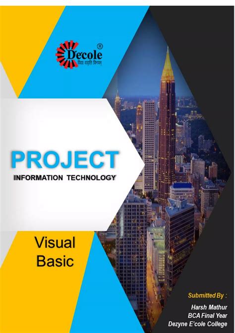 Harsh Mathur Final Year Project Report On Restaurant Billing System Pdf