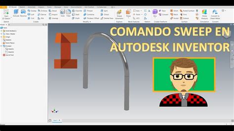 comando sweep en autodesk inventor youtube