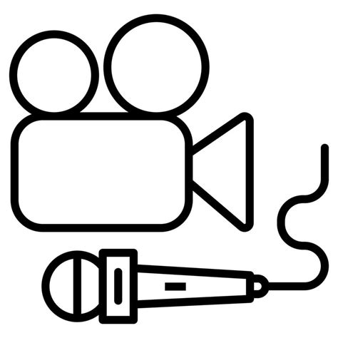 media coverage icon line vector illustration 37328561 vector art at