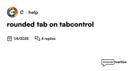 Rounded Tab On Tabcontrol C