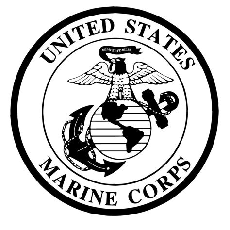 Usmc Logo Black And White