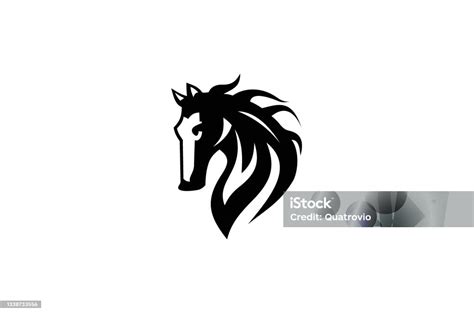 실루엣 말 종마 벡터 일러스트 는 흰색 배경 로고 디자인에 고립 군 보안관에 대한 스톡 벡터 아트 및 기타 이미지 군 보안관