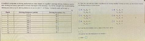 Solved Amethod Computes A Driving Performance Index Based On
