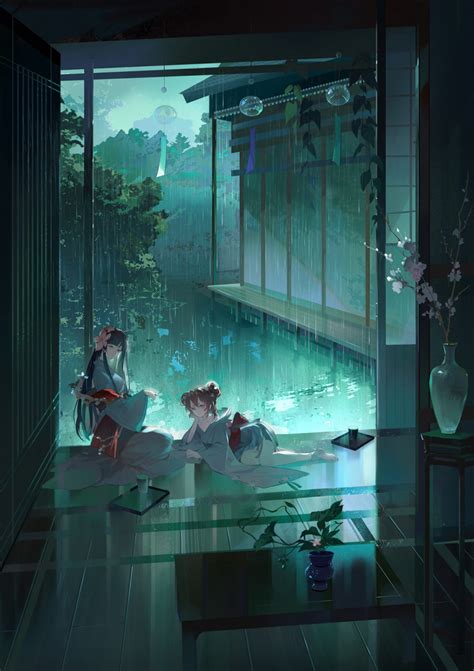 Nayannayan Momo Onmyoji Sakura Onmyoji Onmyoji Highres 2girls