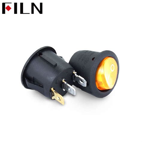 Filn Kcd1 라운드 토글 스위치 3 핀 Led Onoff 자동차 보트용