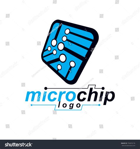 Vector Microchip Design Cpu Information Communication Stock Vector Royalty Free 794876176