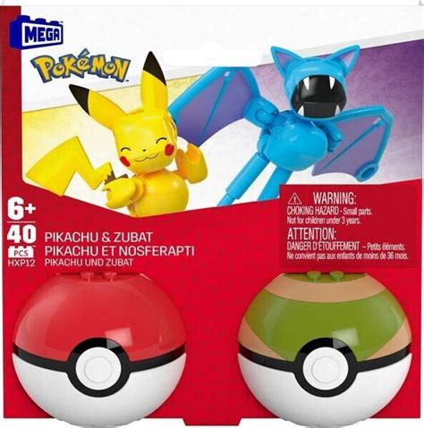 Buy Mega Bloks Pokémon Pokeball Collection Pikachu And Zubat From £9 99 Today Best Deals On
