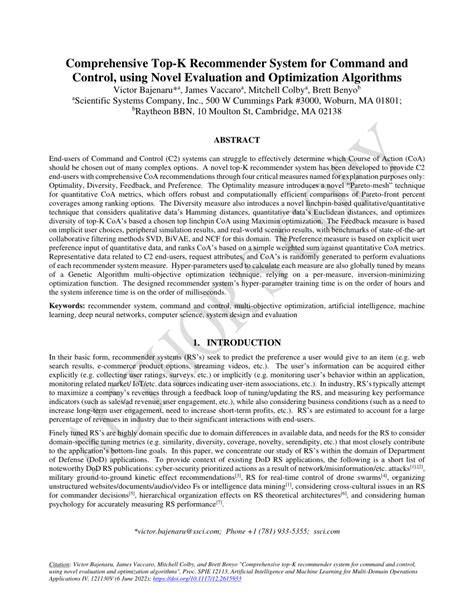 pdf comprehensive top k recommender system for command and control using novel evaluation and