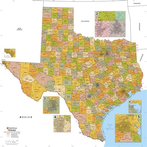 Texas Map Store Texas Zip Code And County Map Shows Desertcart Ksa