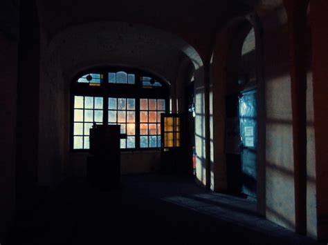 Premium Photo Window In Corridor