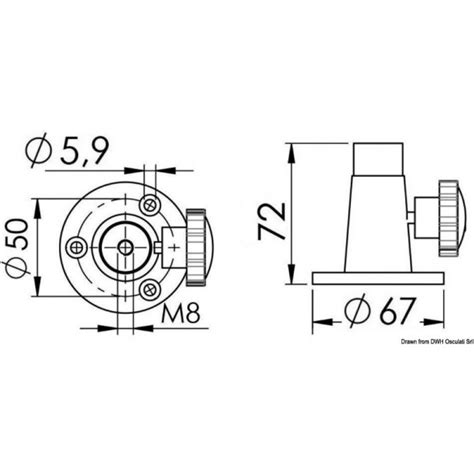 Osculati Fixing Base For Surface Mounted Spotlights Osc 1324080 Comptoir Nautique