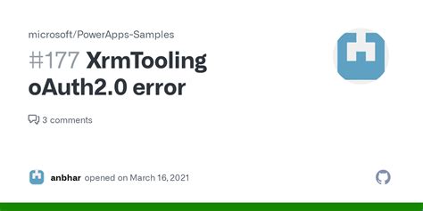 xrmtooling oauth2 0 error · issue 177 · microsoft powerapps samples