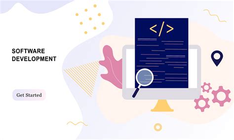 Landing Page Of Software Development Coding Process Concept Designer