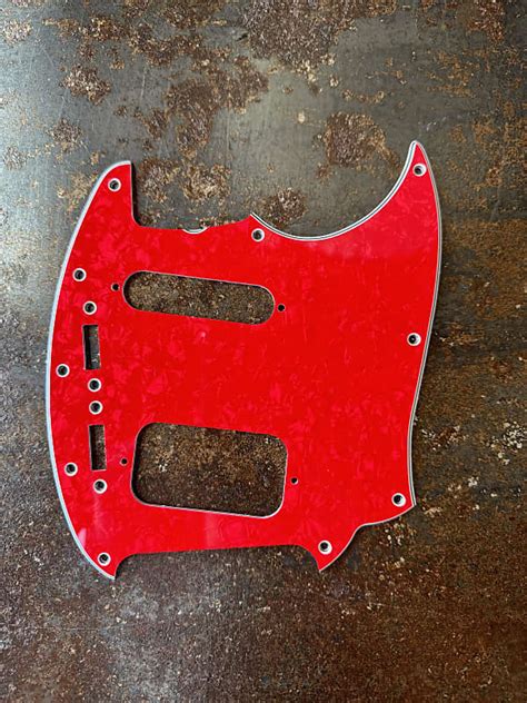 Cobain Fender Jagstang Pickguard Red Pearl Reverb