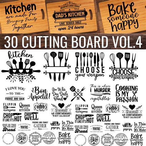 30 Cutting Board Svg Bundle Funny Cutting Board Svg Chopping Board
