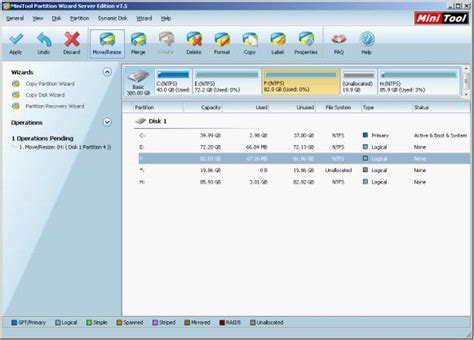 Change Partition Size In Windows Server 2003 With Professional Partition Magic