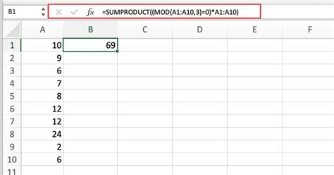 Excel Mod Function How To Find Remainder After Division
