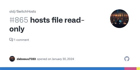 hosts file read only · issue 865 · oldj switchhosts · github