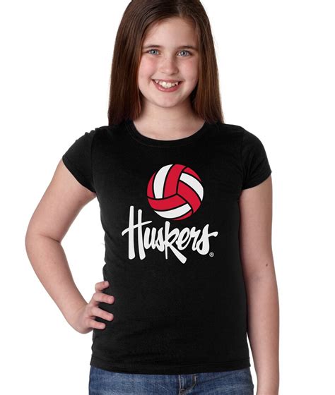 Nebraska Husker Girls Tee Huskers Volleyball Youth Tee Shirt Nebraska
