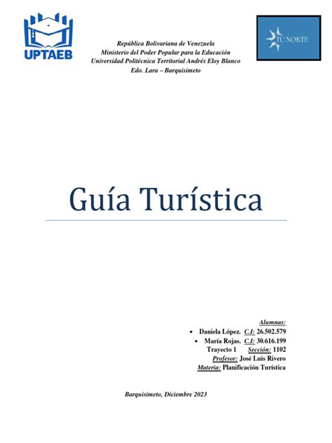 Guía Turistica Pdf Turismo Presupuesto