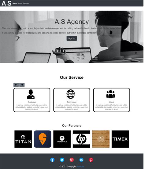 Github Amrutasudke As Agency Website Of Agency Is Created By Using Html Css Bootstrap