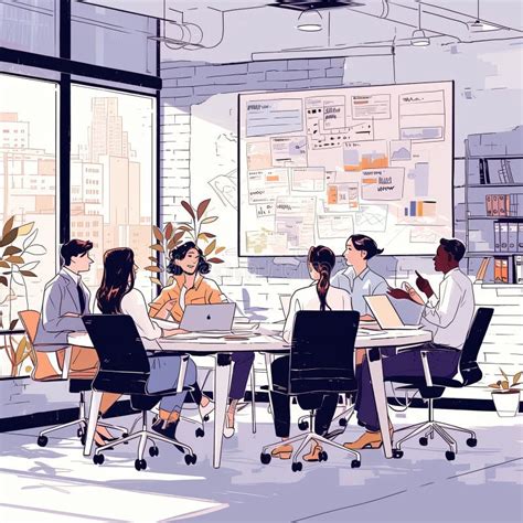 Diverse Workforce Collaborating In Modern Office Setting For Creative