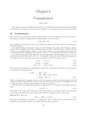 Understanding Commutators Rules And Applications In Quantum Course Hero