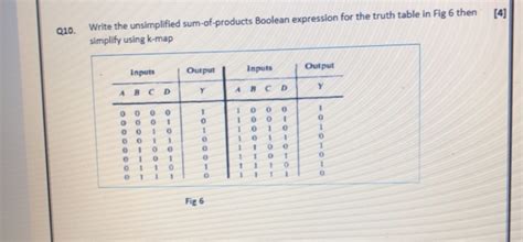 Solved Q10 Write The Unsimplified Sum Of Products Boolean